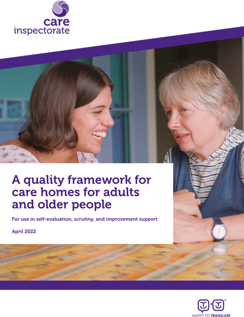 A quality framework for care homes for adults and older people | Care ...